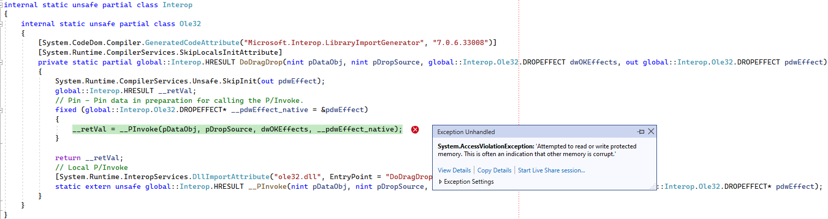 Dodragdrop To Richtextbox Results In Accessviolationexception · Issue