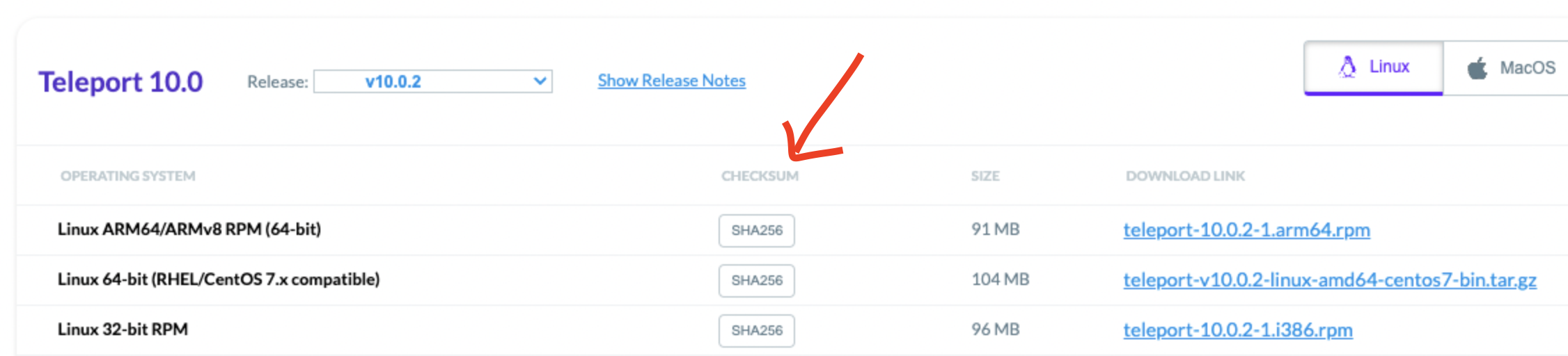 Hashes missing from new downloads page and CDN · Issue #18186 · gravitational/teleport · GitHub