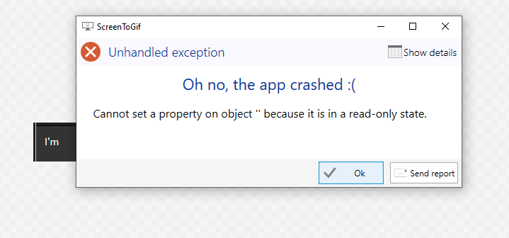 App crashes when adding keystrokes to a recording. · Issue #1022 · NickeManarin/ScreenToGif · GitHub
