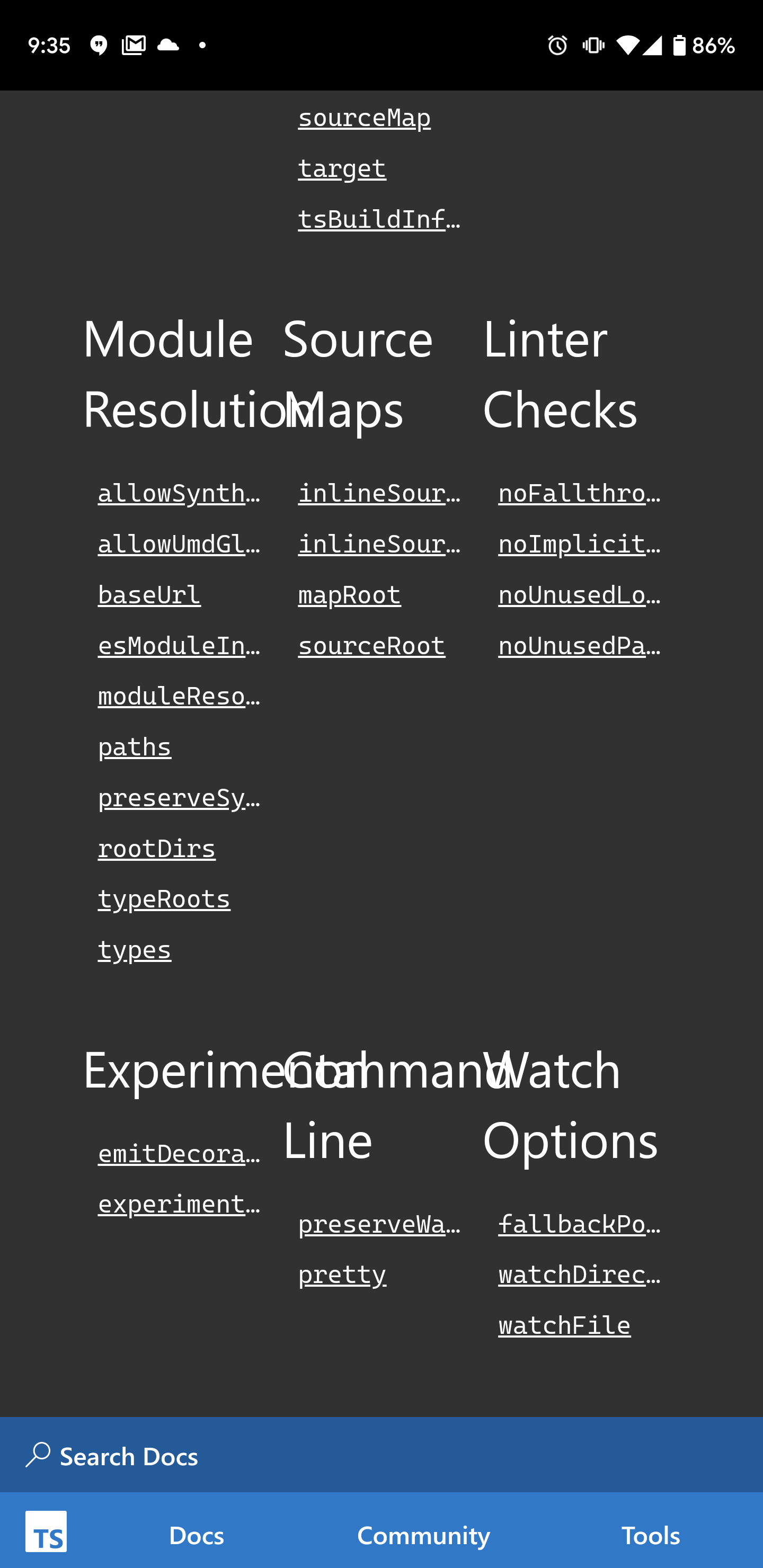 Bug Tsconfig Reference Looks Bad On Mobile · Issue 871 · Microsofttypescript Website · Github