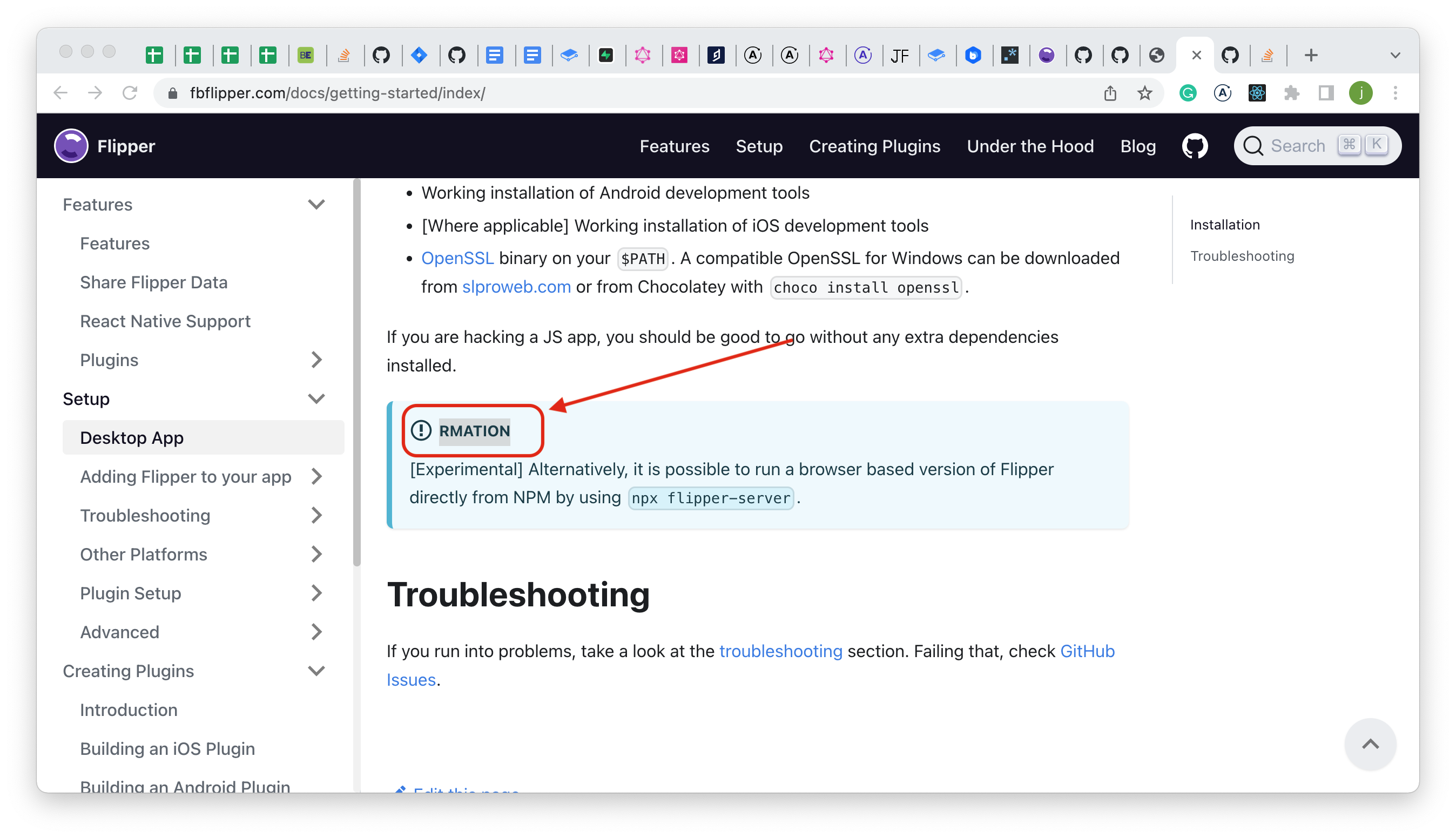Docs:Setup · Issue #3791 · facebook/flipper · GitHub