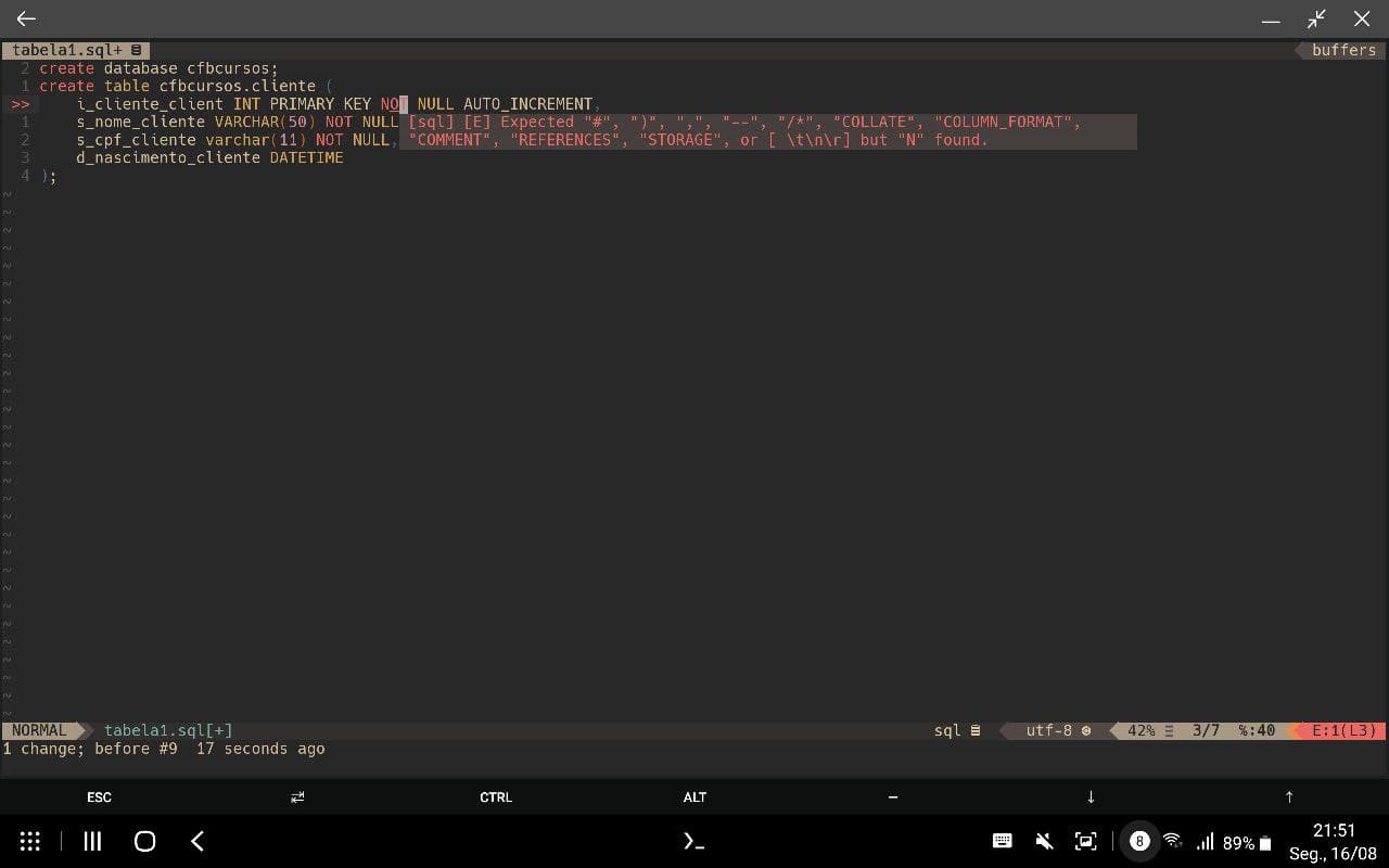 SQL lint error · Issue #435 · fannheyward/coc-sql · GitHub