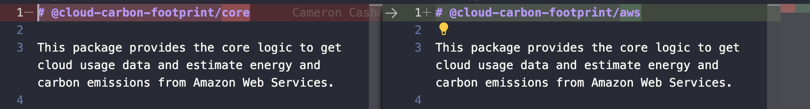 Incorrect package name in README files · Issue #954 · cloud-carbon-footprint/cloud-carbon ...