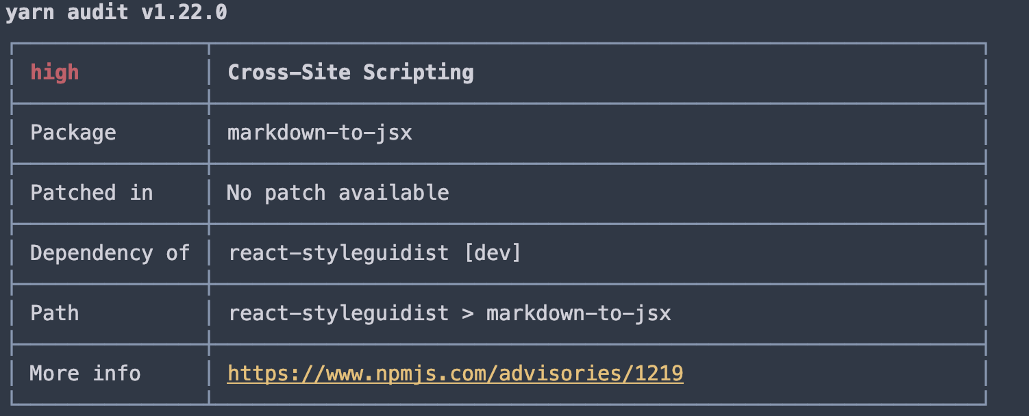 High Severity Security Vulnerability: markdown-to-jsx · Issue #1596 · styleguidist/react ...