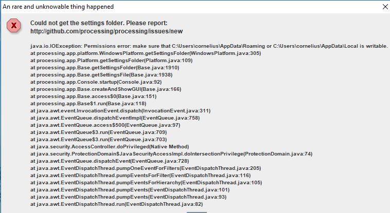 Error Message · Issue 5851 · Processingprocessing · Github
