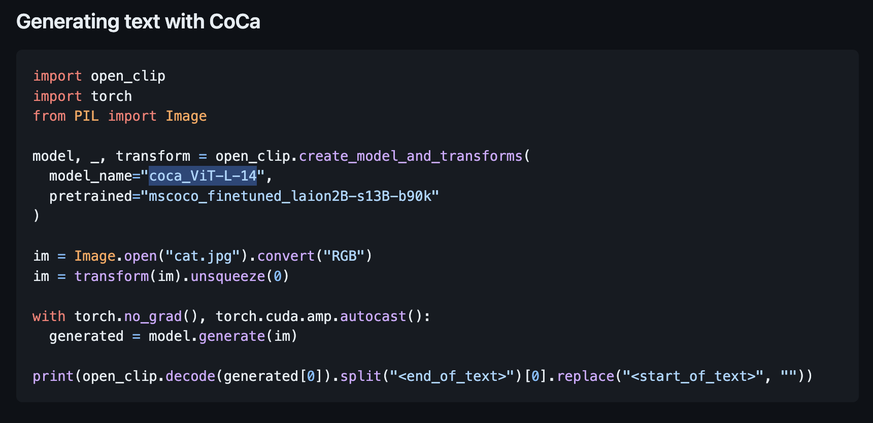 what's the model architecture to generate text from image? · Issue #568 · mlfoundations/open ...