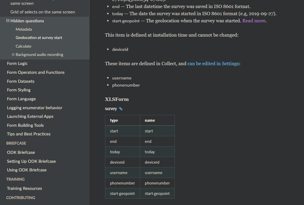 `start-geopoint` question type not supported by KoboToolbox UI · Issue ...