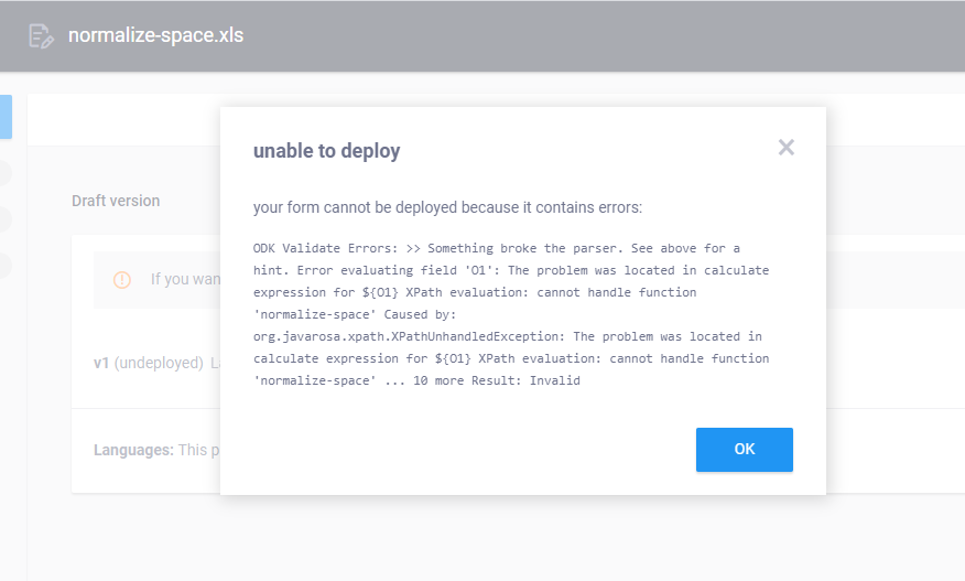 normalize-space() function requires newer pyxform · Issue #2864 · kobotoolbox/kpi · GitHub