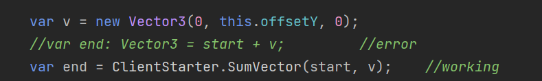 Property 'Compare' is missing in type 'import("UnityEngine").Vector3' but required in type ...