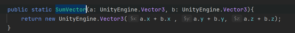 Property 'Compare' is missing in type 'import("UnityEngine").Vector3 ...