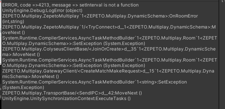 서버에서 setInterval 함수를 사용할수 없습니다 · Issue #710 · naverz/zepeto-studio-kor · GitHub