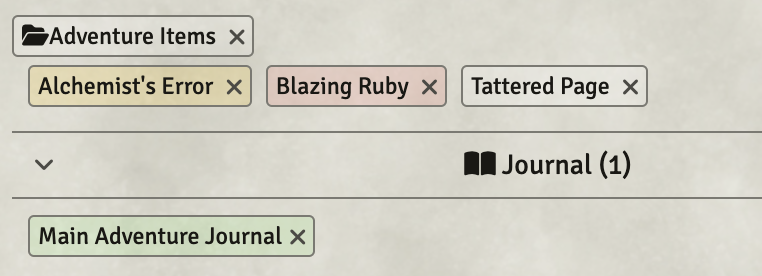 Add styling to the `missing` class in the Adventure builder to make it more clear when a ...