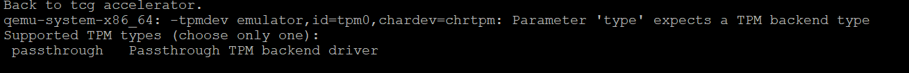 Not able to launch QEMU with Emulated TPM · Issue #435 · stefanberger/swtpm · GitHub