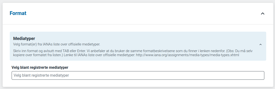 Endre kodelisten som brukes for forslag til formater · Issue #231 · Informasjonsforvaltning ...