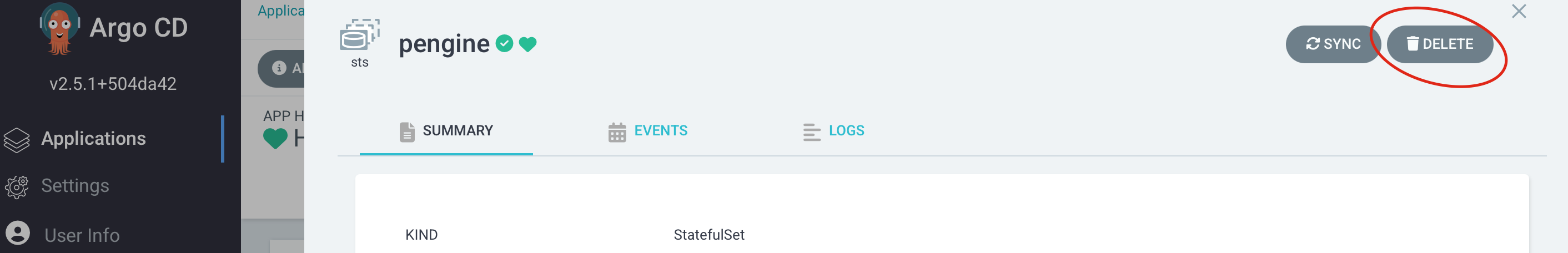 Argo UI: "Something went wrong!" when deleting resource · Issue #11270 · argoproj/argo-cd · GitHub