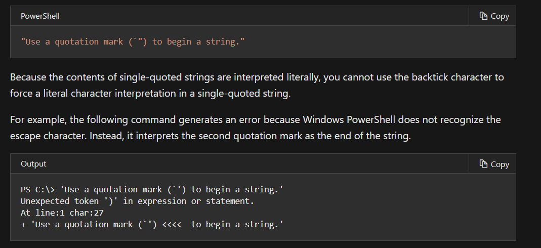 Documentation Issue : Command worked fine · Issue #6703 · MicrosoftDocs/PowerShell-Docs · GitHub