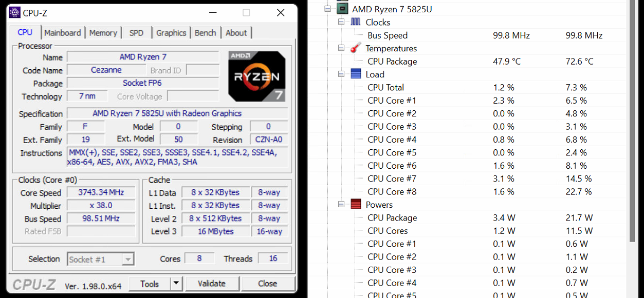 Cannot read CPU clock on AMD Ryzen 7 5825U CPU · Issue #1477 · openhardwaremonitor ...