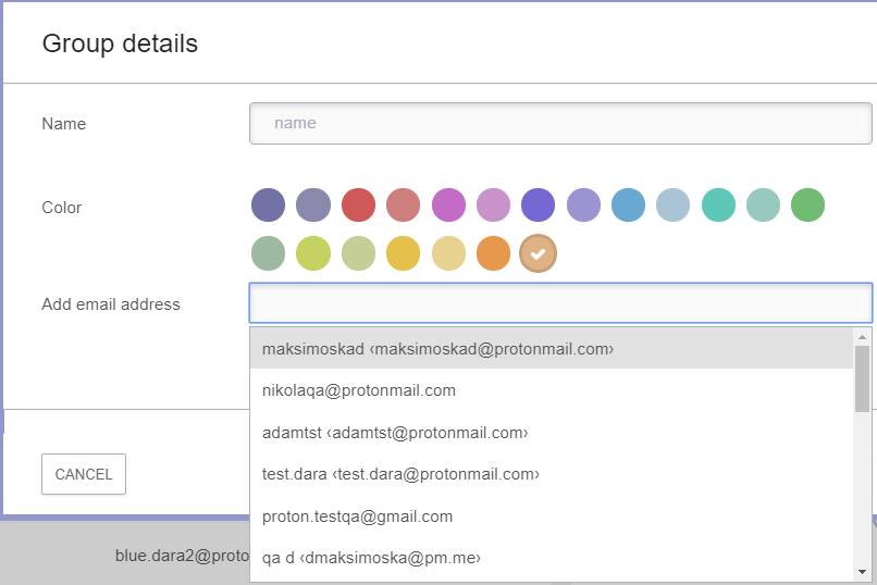 Better visual distinction between Contact's address and display name when creating a Contact ...