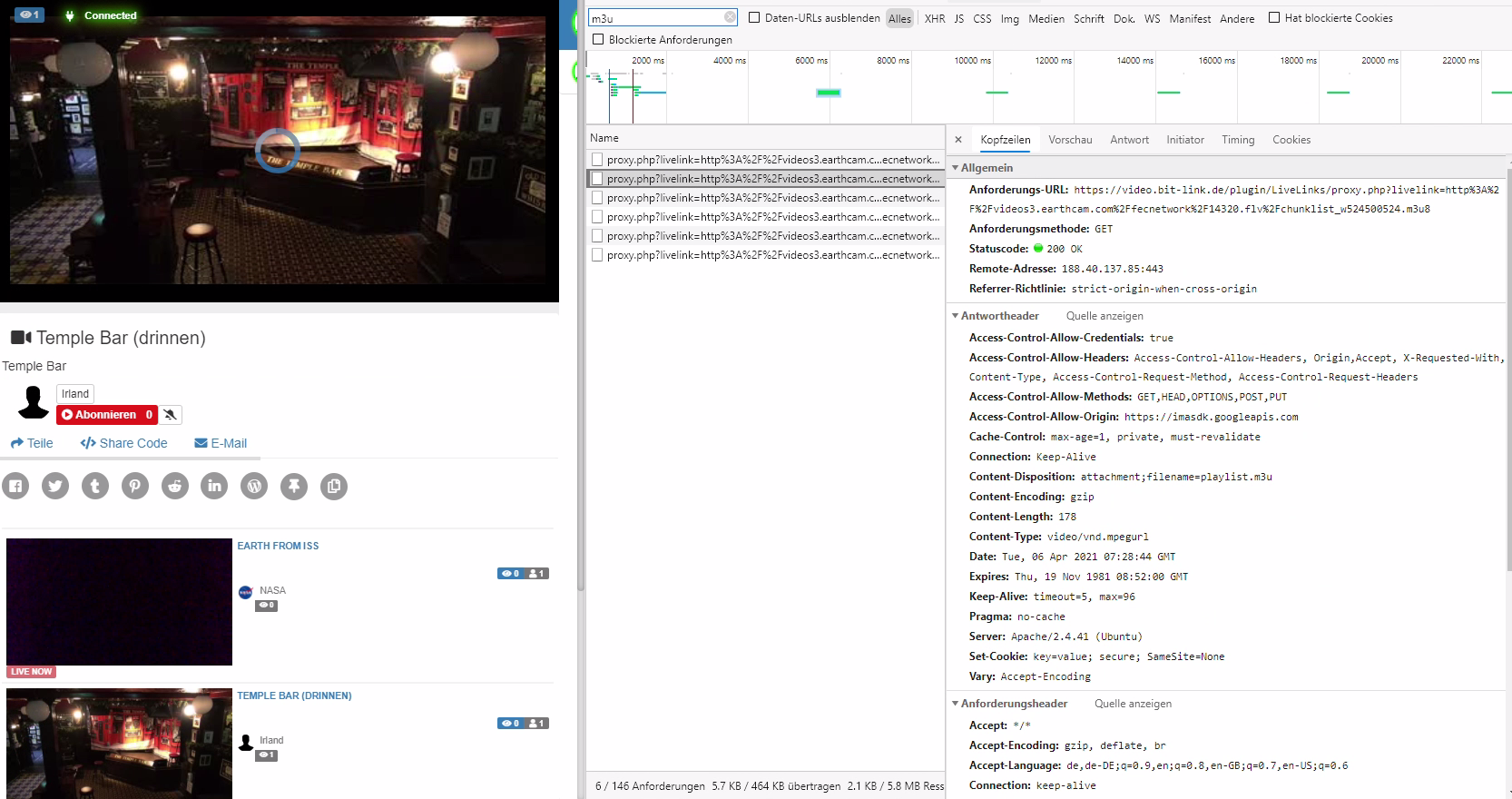 LiveLinks are not played while using http->https proxy.php · Issue ...