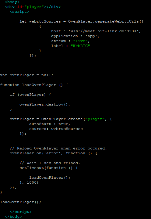 Auto-refresh when streaming is not started... · Issue #132 · AirenSoft/OvenPlayer · GitHub
