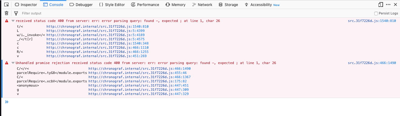 Chronograf log viewer hanging · Issue #4851 · influxdata/chronograf · GitHub