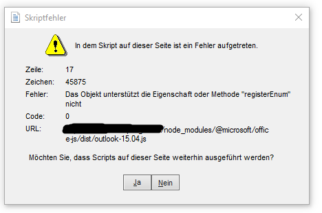 Outlook add-in using npm installed office-js library does not work if internet is blocked ...