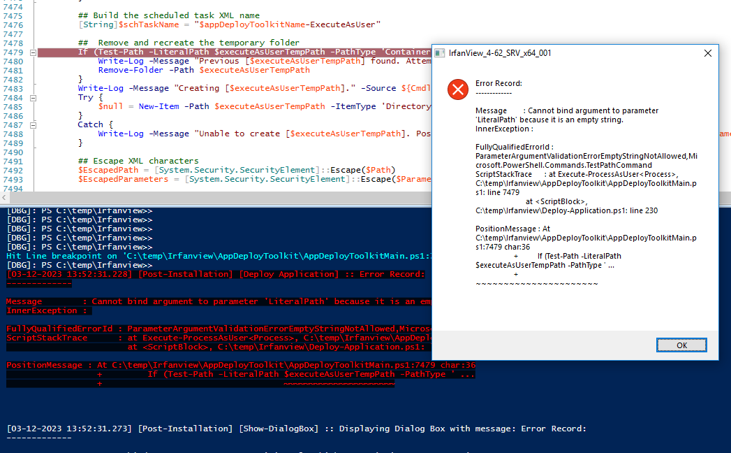 Execute Processasuser Executeasusertemppath Empty Due To Incomplete String Validation On