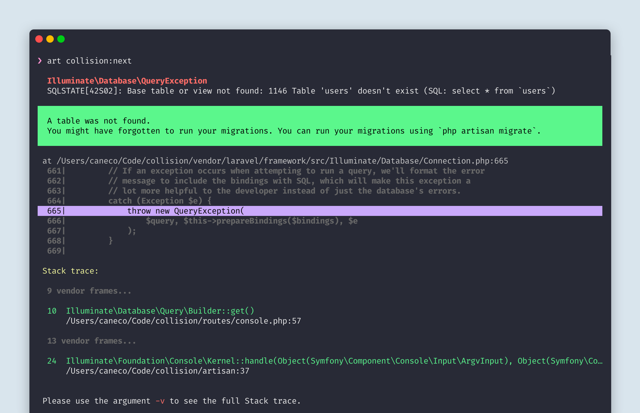 feat: add ignition features on collision · Issue #67 · nunomaduro/collision · GitHub