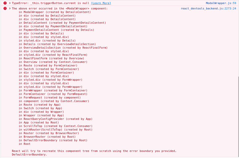 ModalWrapper with custom button crashes application on modal close · Issue #276 · wfp ...