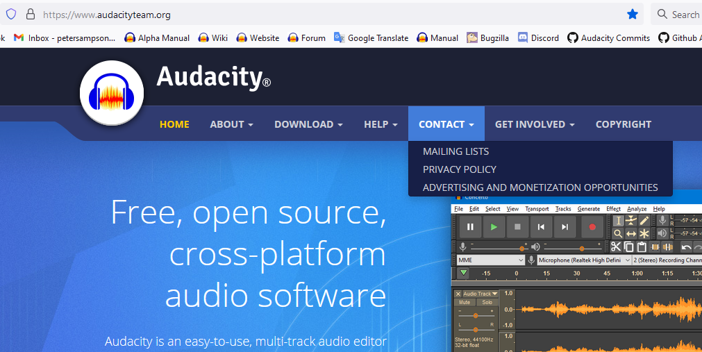 Privacy Policy is hard to find on the Audacity Website · Issue #1248 · audacity/audacity · GitHub