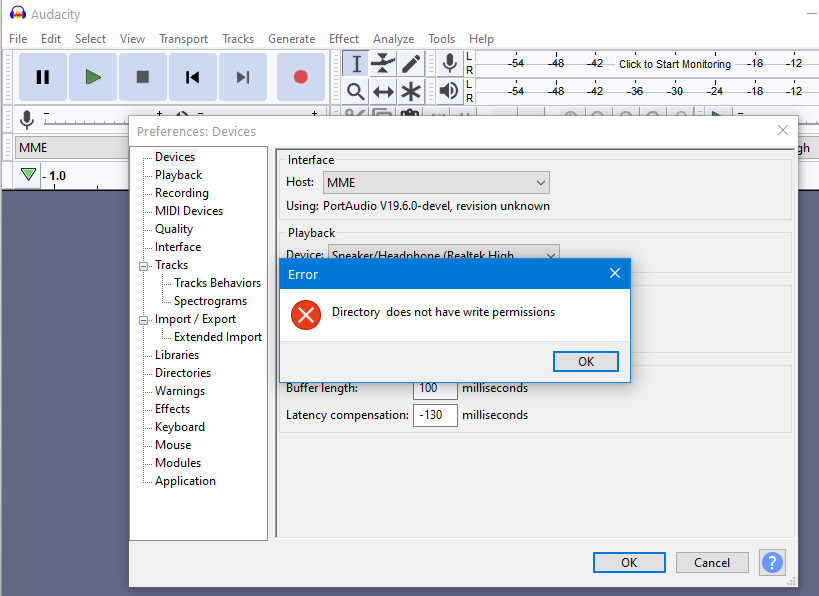 Audacity fails to write preferences to audacity.cfg · Issue #1305 · audacity/audacity · GitHub