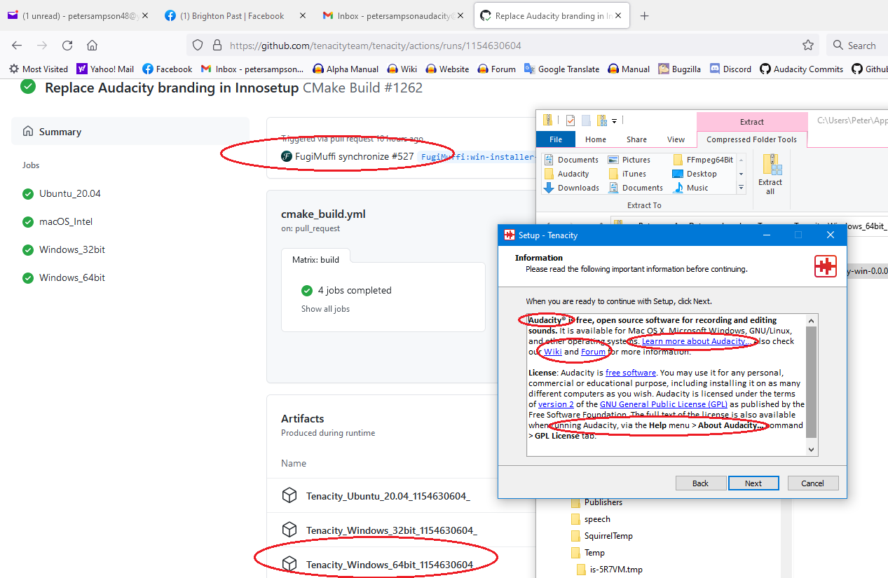 Windows: References and links to Audacity in the Tenacity Windows ...