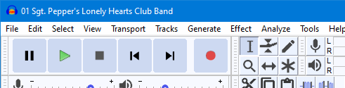 Windows and Linux: Transport toolbar has black dots at the corners of ...