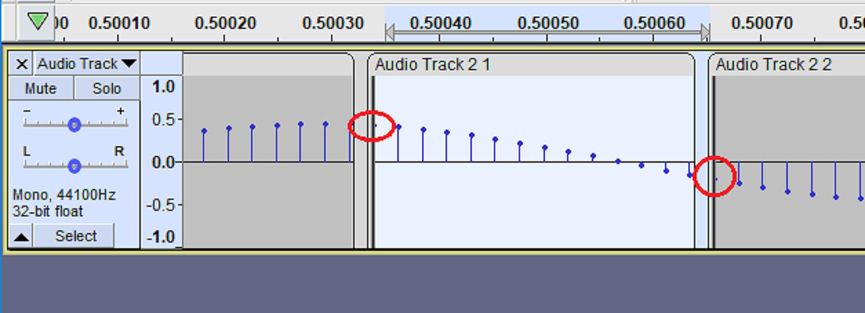 When splitting clips a small extraneous black dot is created in the right-hand clip · Issue ...