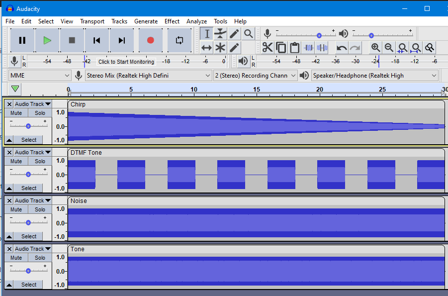 Clip names for Generated tracks should reflect what is generated ...
