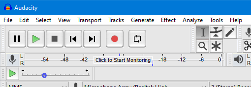 Windows and Linux: Transport toolbar has black dots at the corners of ...