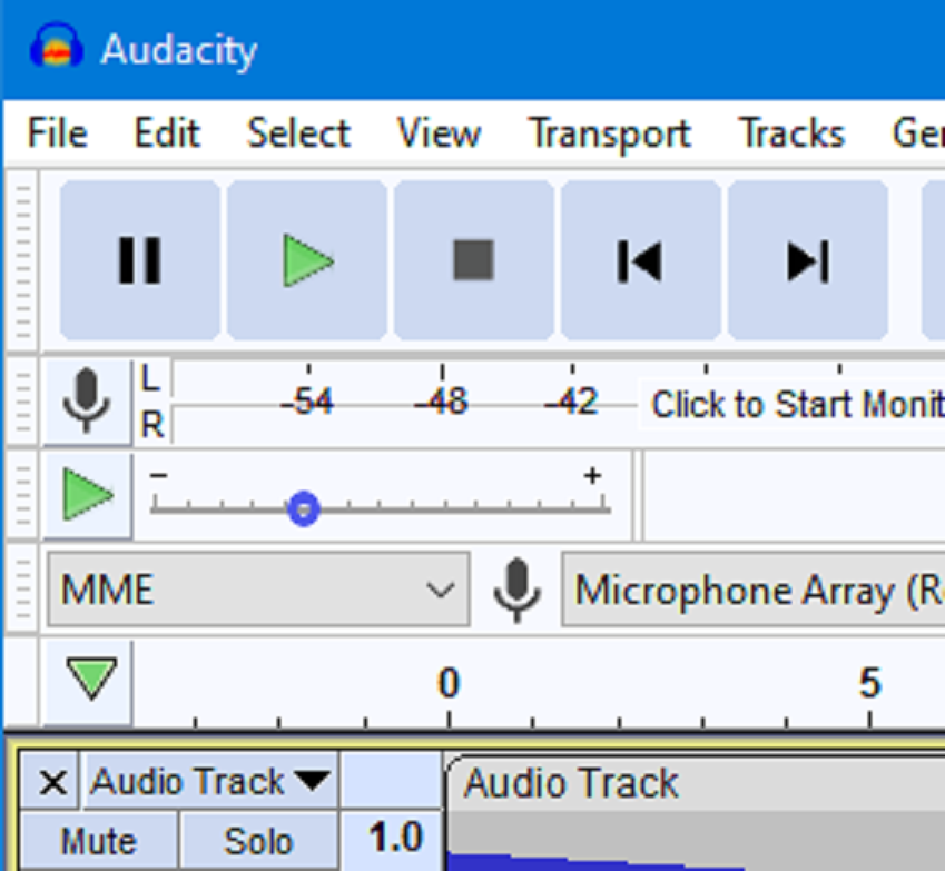 Transport Toolbar. The Play button has truncated triangle icon · Issue #1907 · audacity/audacity ...