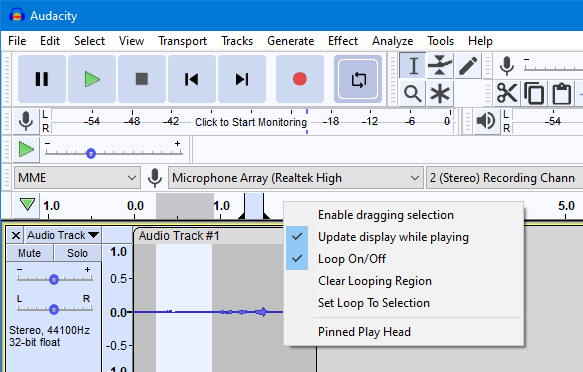 Command(s) for Set Selection to Loop · Issue #2395 · audacity/audacity ...