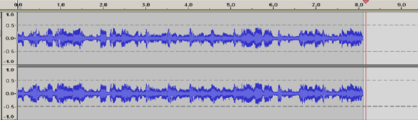 Graphic indicator of optimum recording level on the waveform display ...