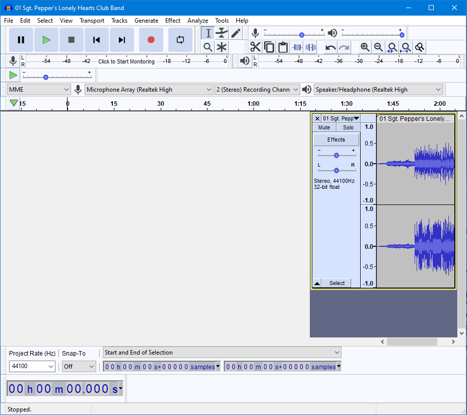 With 3.2.0 and later the track area can be dragged totally off screen ...