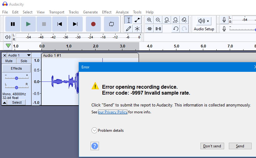 Overdubbing on Windows fails with WASAPI with default Recording device · Issue #2530 · audacity ...