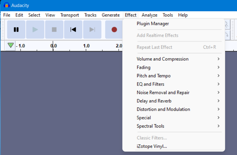 Default Effect Menu is corrupted · Issue #3386 · audacity/audacity · GitHub