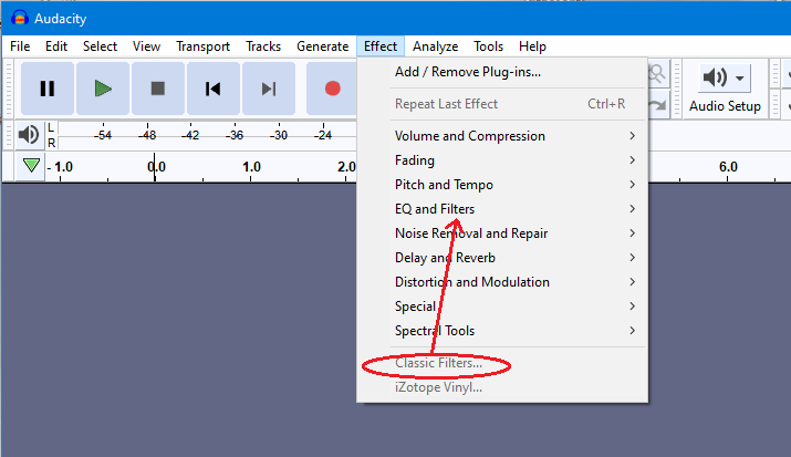 Classic Filters Should Be In The Eq And Filters Section Of The Effect Menu · Issue 3932