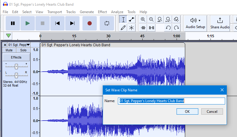 Preference "Use dialog for the name of new label" also acts on editing ...