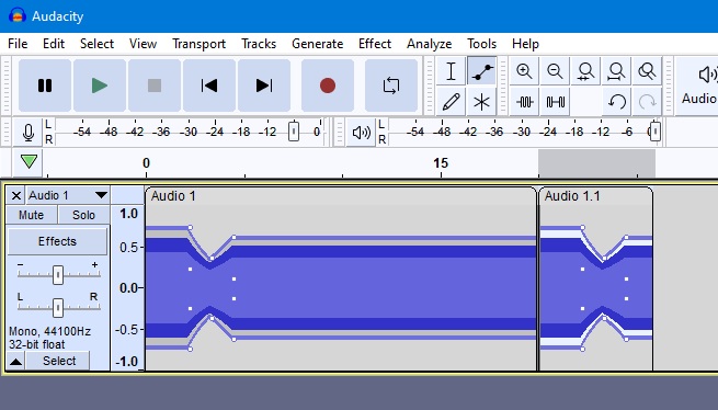 Audacity creates an extra Envelope Point when copying a selection to ...