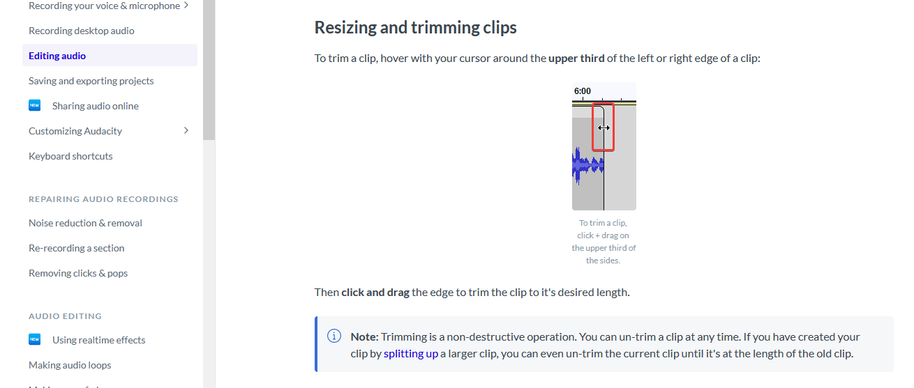 Is Split intended to make "smart clips" contain all the audio from the parent clip · audacity ...
