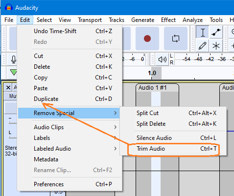 Trim Audio command deserves a better menu position for "discoverability ...