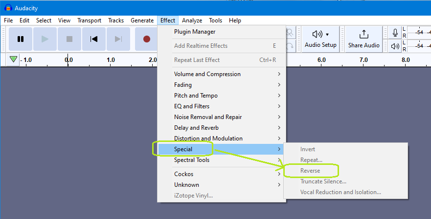 "Reverse" effect is in the wrong effect category · Issue #4183 · audacity/audacity · GitHub