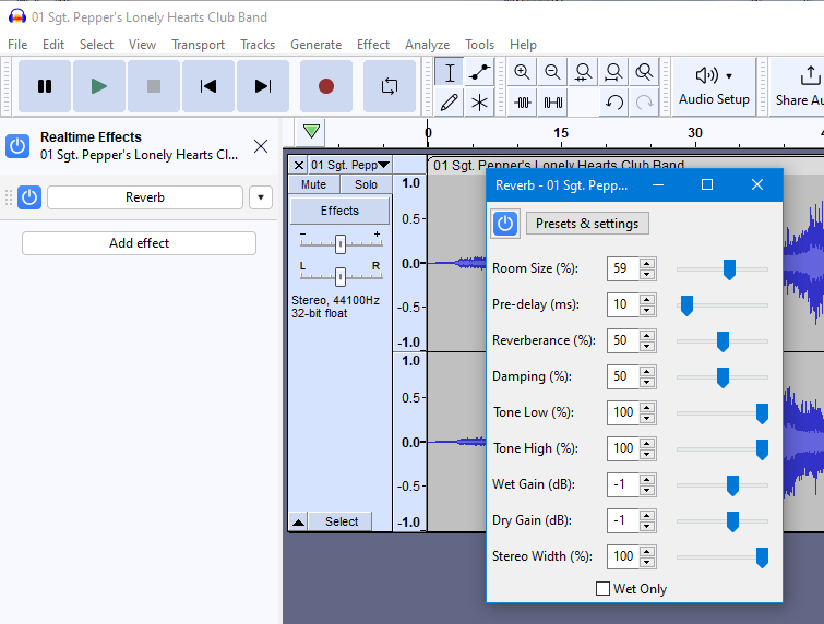 Audacity Reverb GUI too small in realtime on Linux · Issue #4210 · audacity/audacity · GitHub