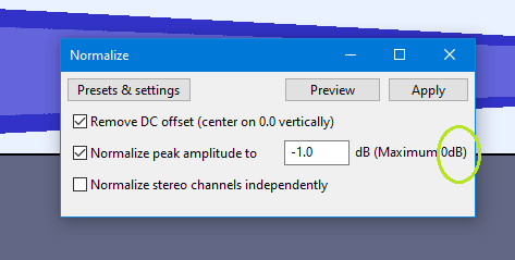 Error message in the Normalize effect dialog doesn't fit · Issue #4310 · audacity/audacity · GitHub